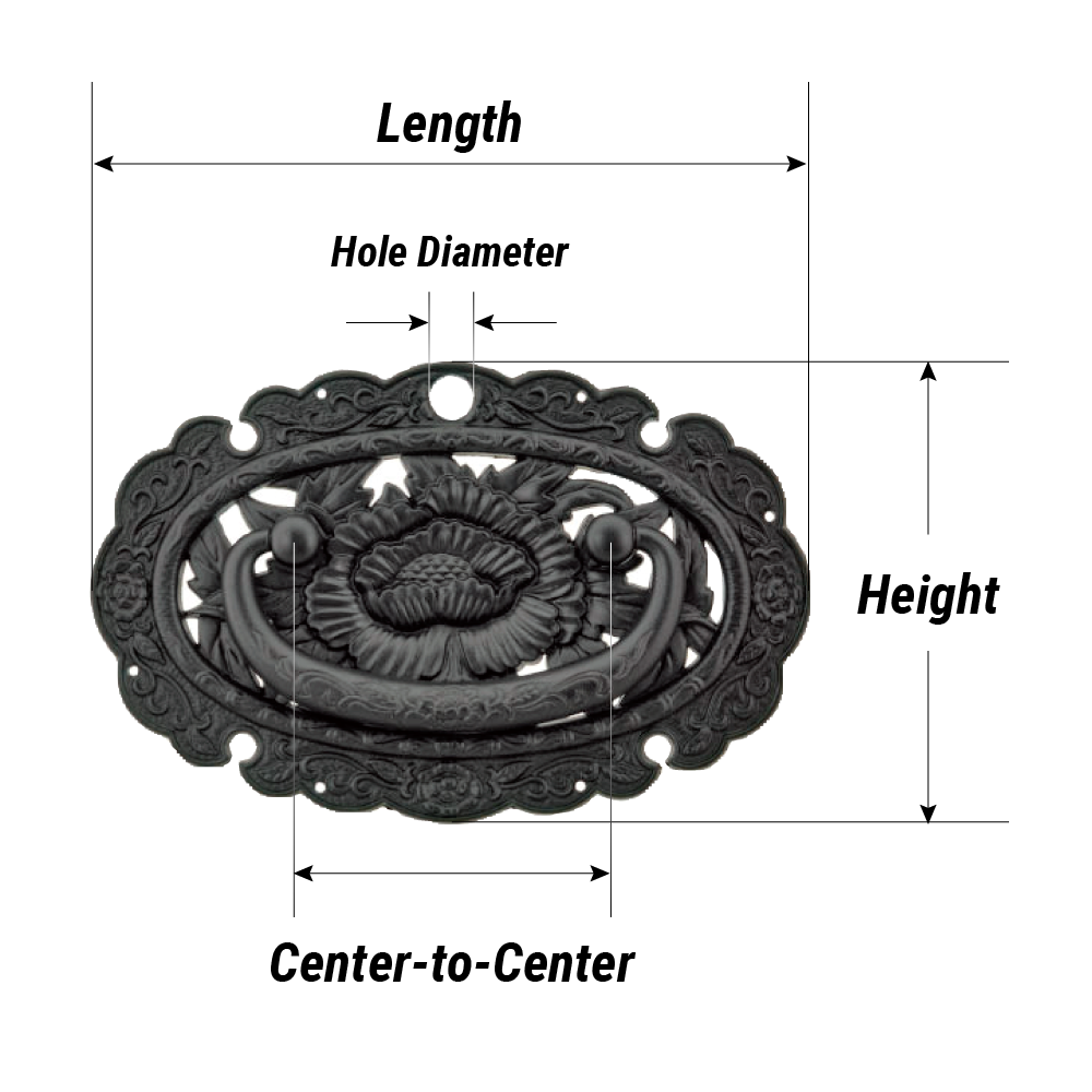 Ornamental Key Plate with Handle – MORIKUNI Tansu Cabinet Hardware