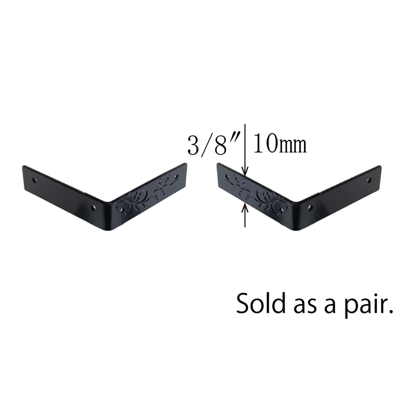 Vine Corner Plates in Pair – MORIKUNI Tansu Cabinet Hardware