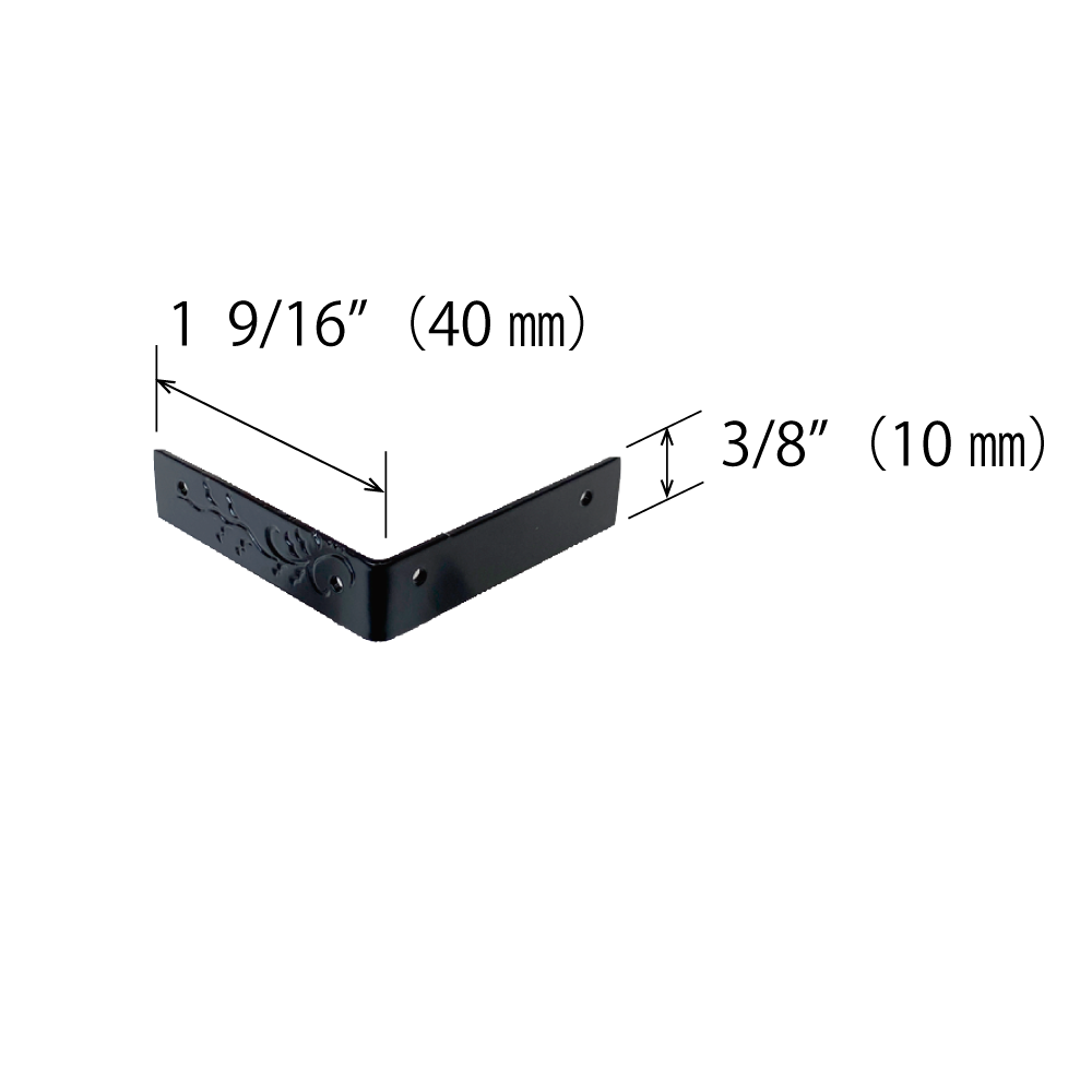 Vine Corner Plates in Pair – MORIKUNI Tansu Cabinet Hardware